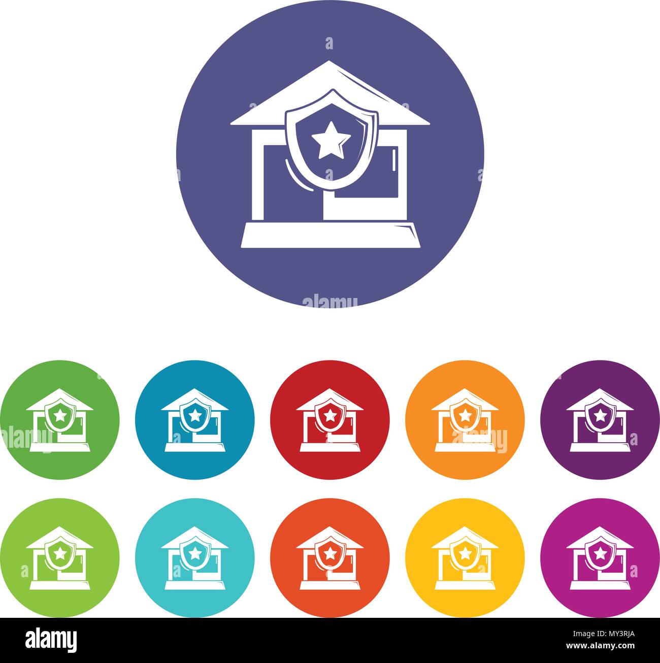House protection icons set vector color Stock Vector Image & Art - Alamy