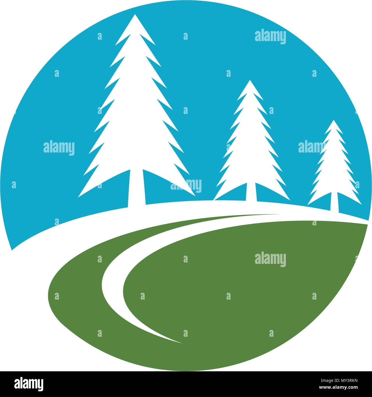 Cedar tree Logo template vector icon illustration design Stock Vector ...
