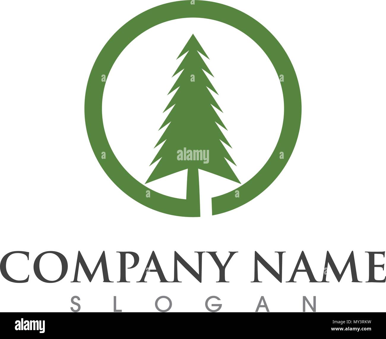 Cedar tree Logo template vector icon illustration design Stock Vector ...