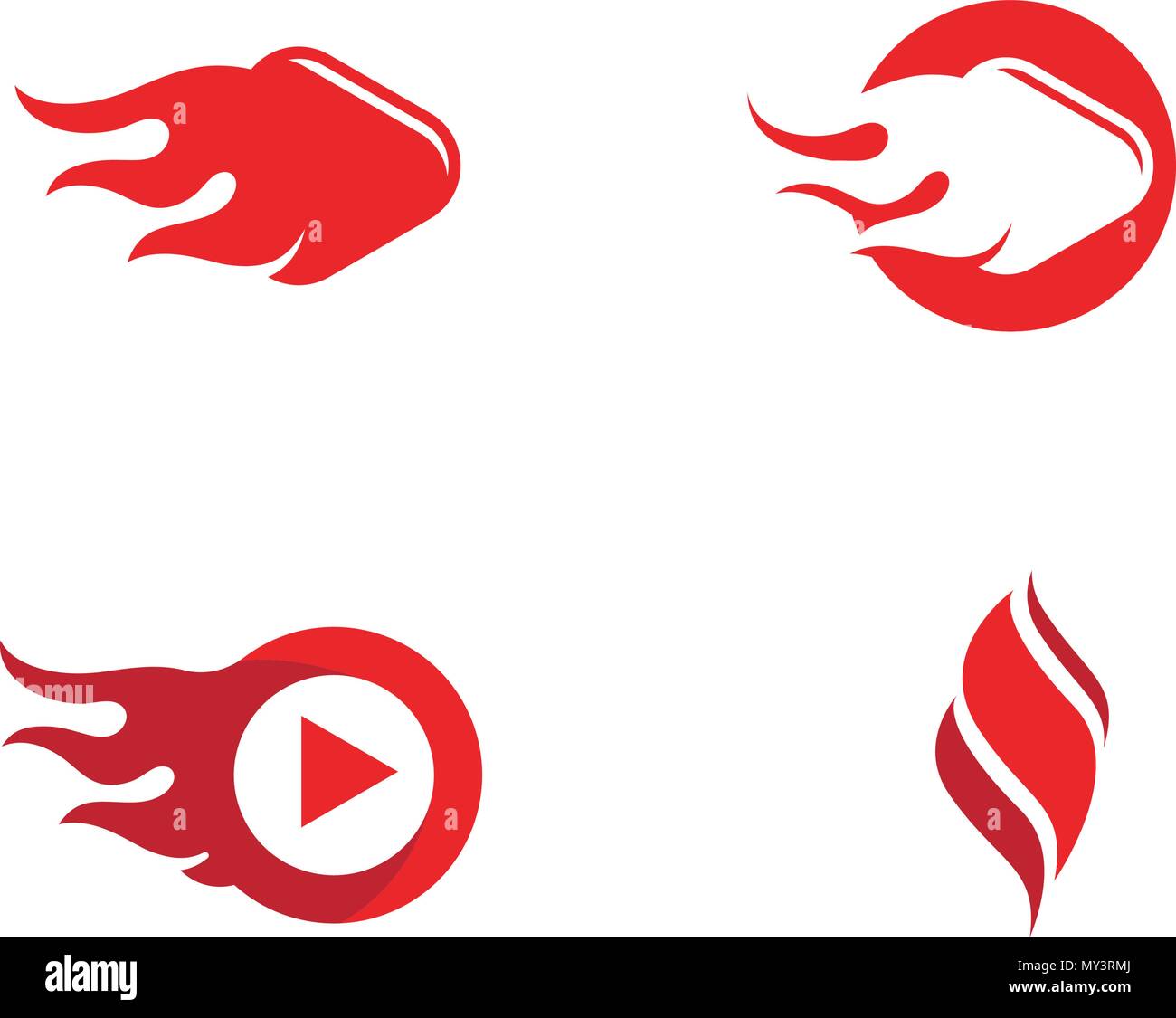 Fire flame Logo Template vector illustration design Stock Vector Image ...