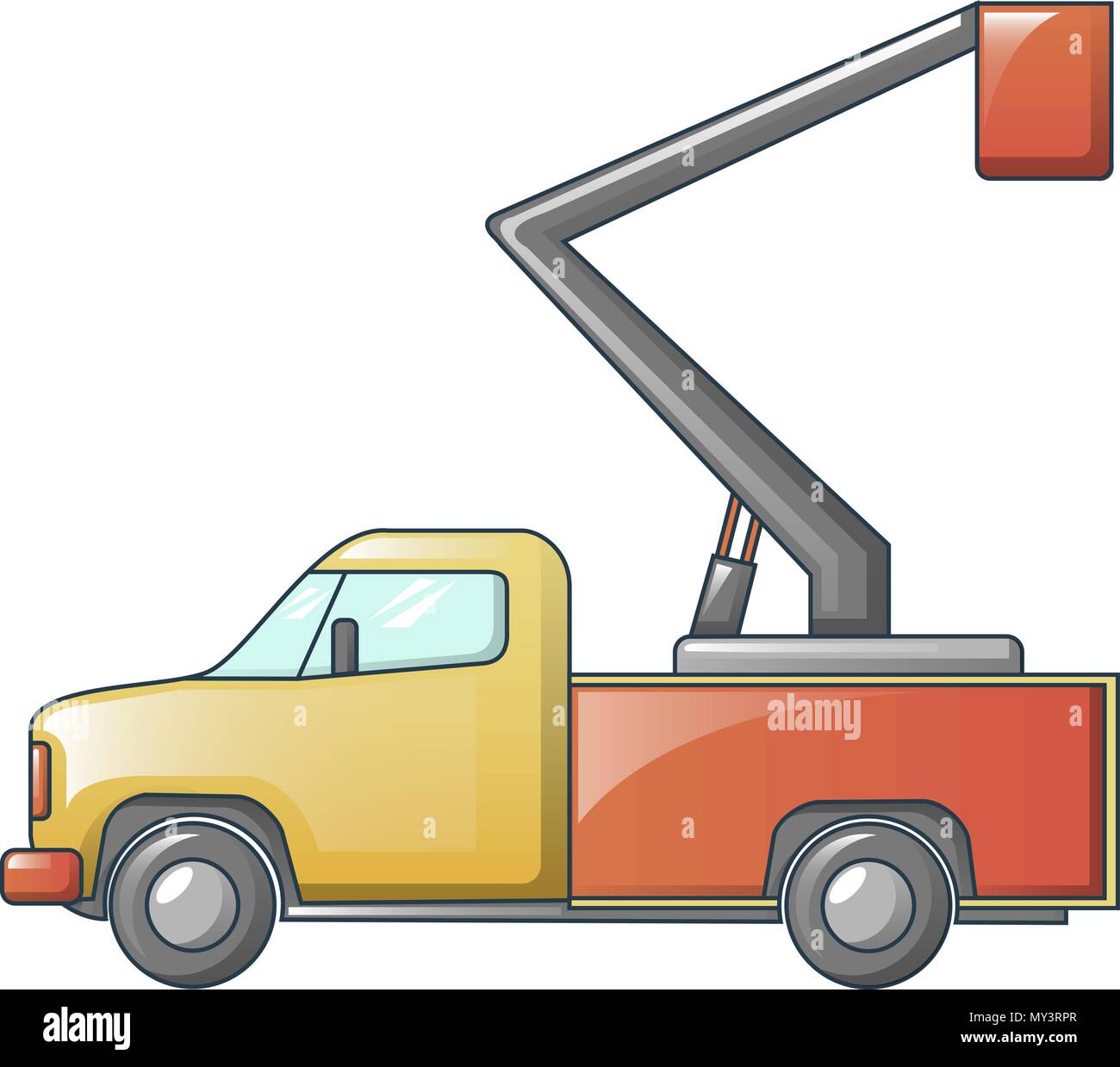 Mini truck crane icon, cartoon style Stock Vector Image & Art - Alamy