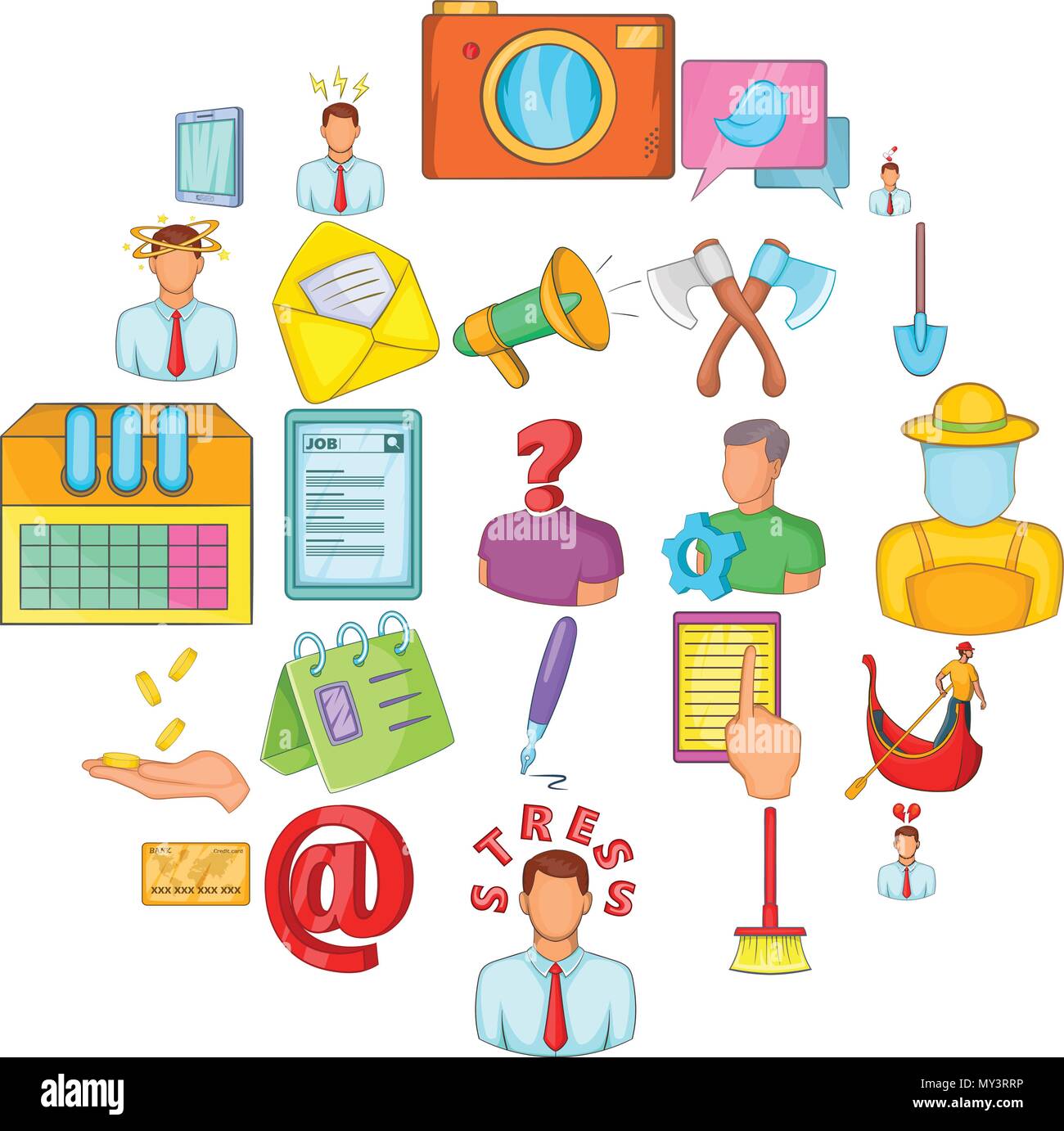 Job vacancy icons set, cartoon style Stock Vector Image & Art - Alamy