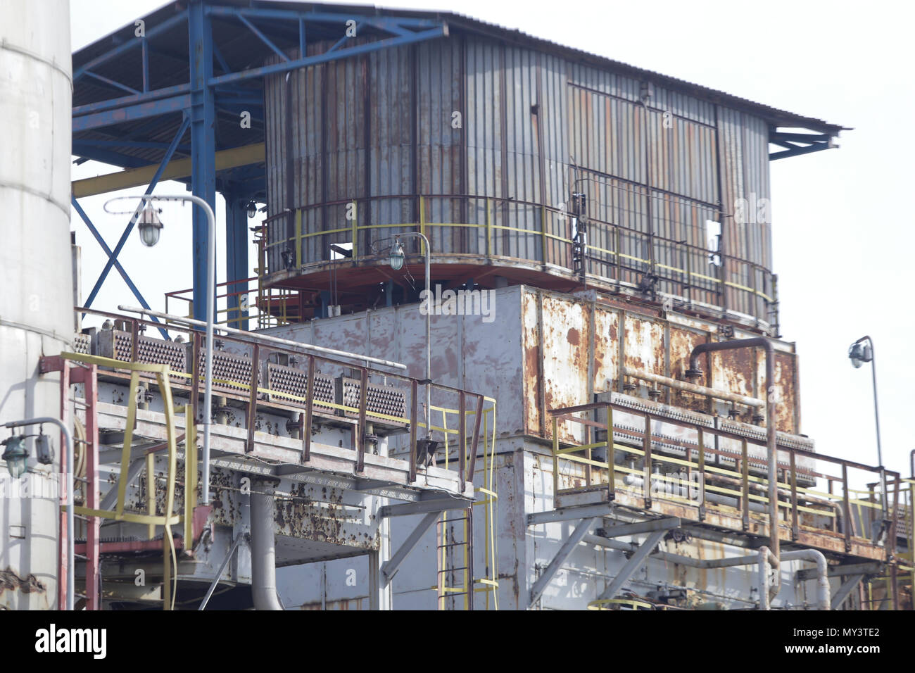 CONSTANTA, ROMANIA - MAY 19, 2018: Details with the equipment in an oil ...