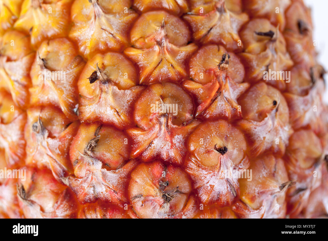 Fresh ripe pineapple texture, close up view macro Stock Photo - Alamy