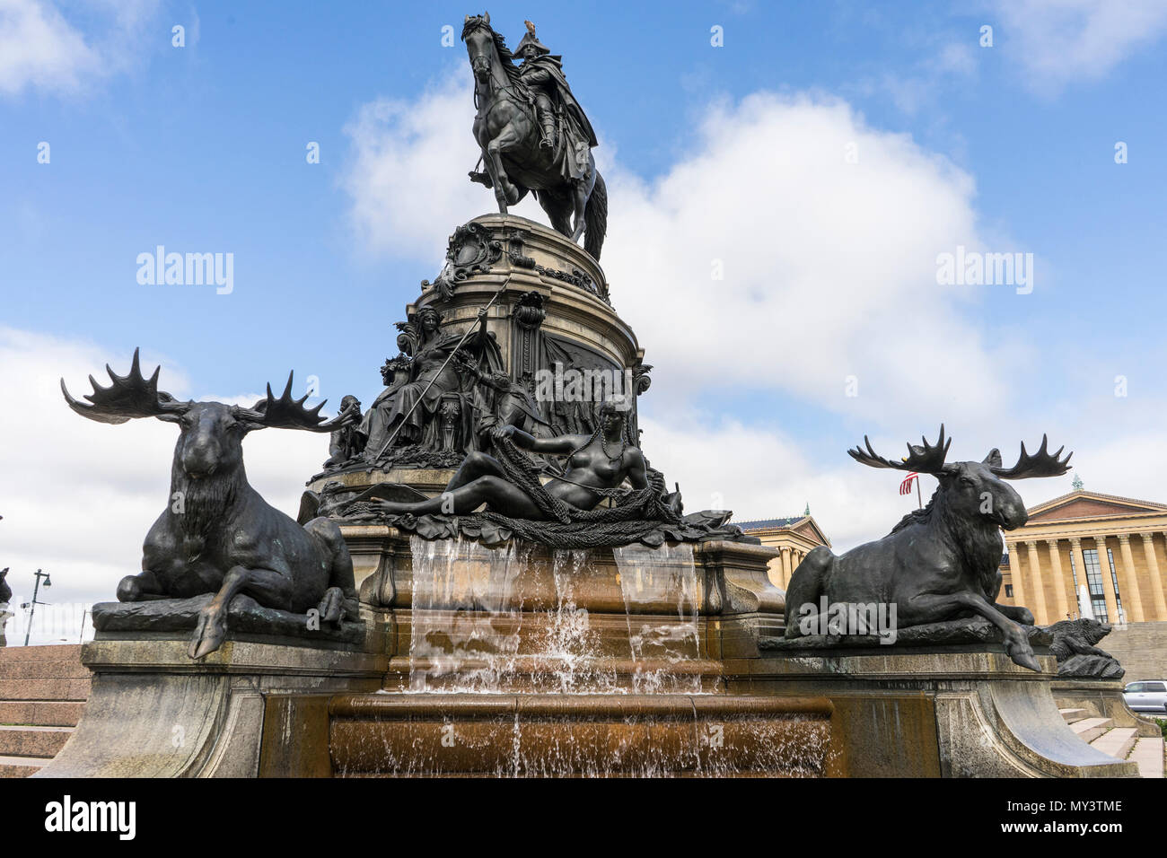 Water fountains in Philadelphia Stock Photo - Alamy
