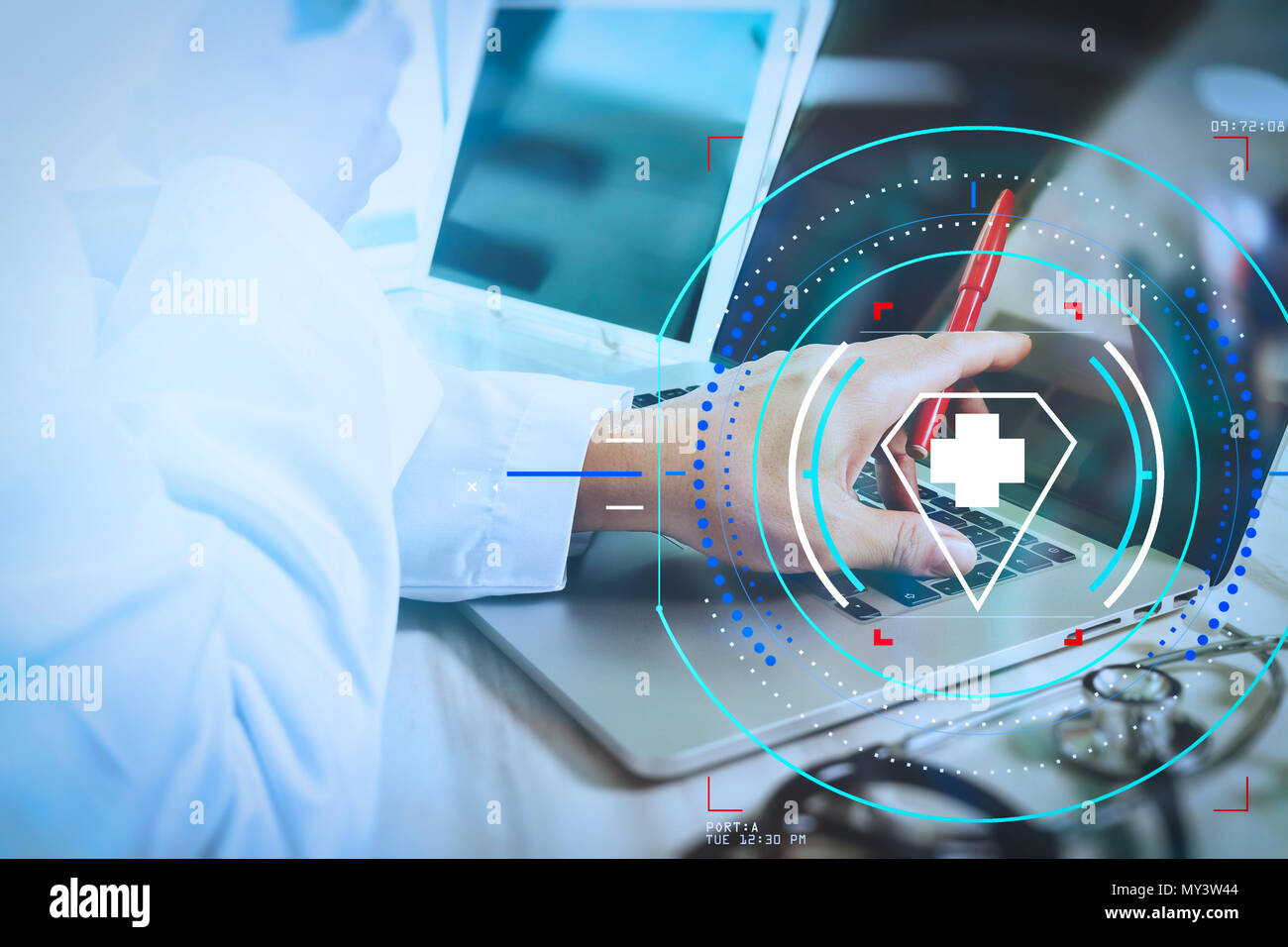 Health care and medical services with circular AR diagram.Health care ...