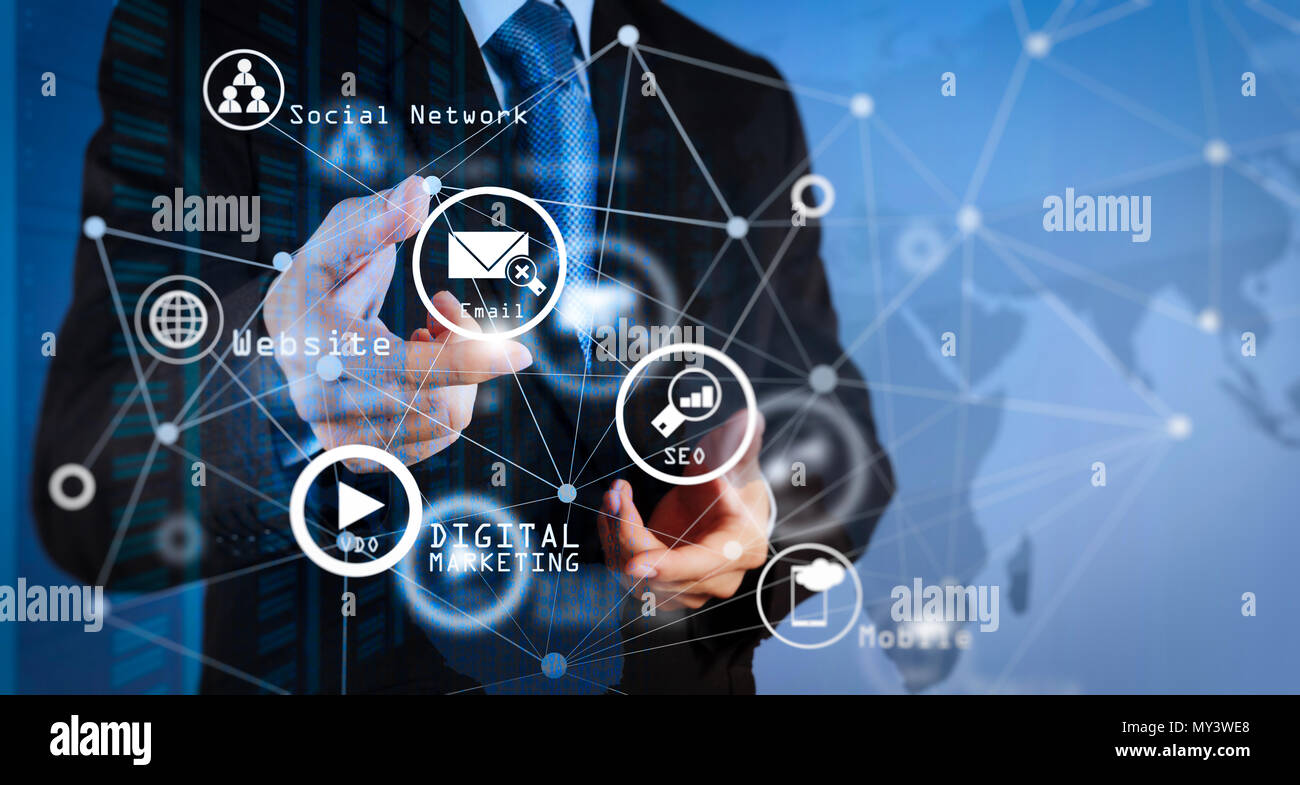 Digital marketing media (website ad, email, social network, SEO, video ...