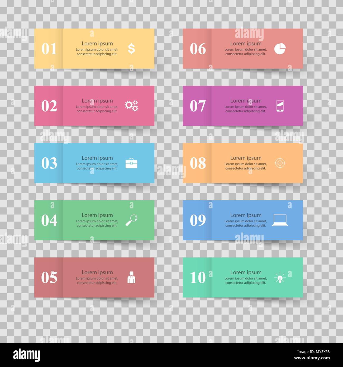 Infographic design. List of 10 items Stock Vector Image & Art - Alamy