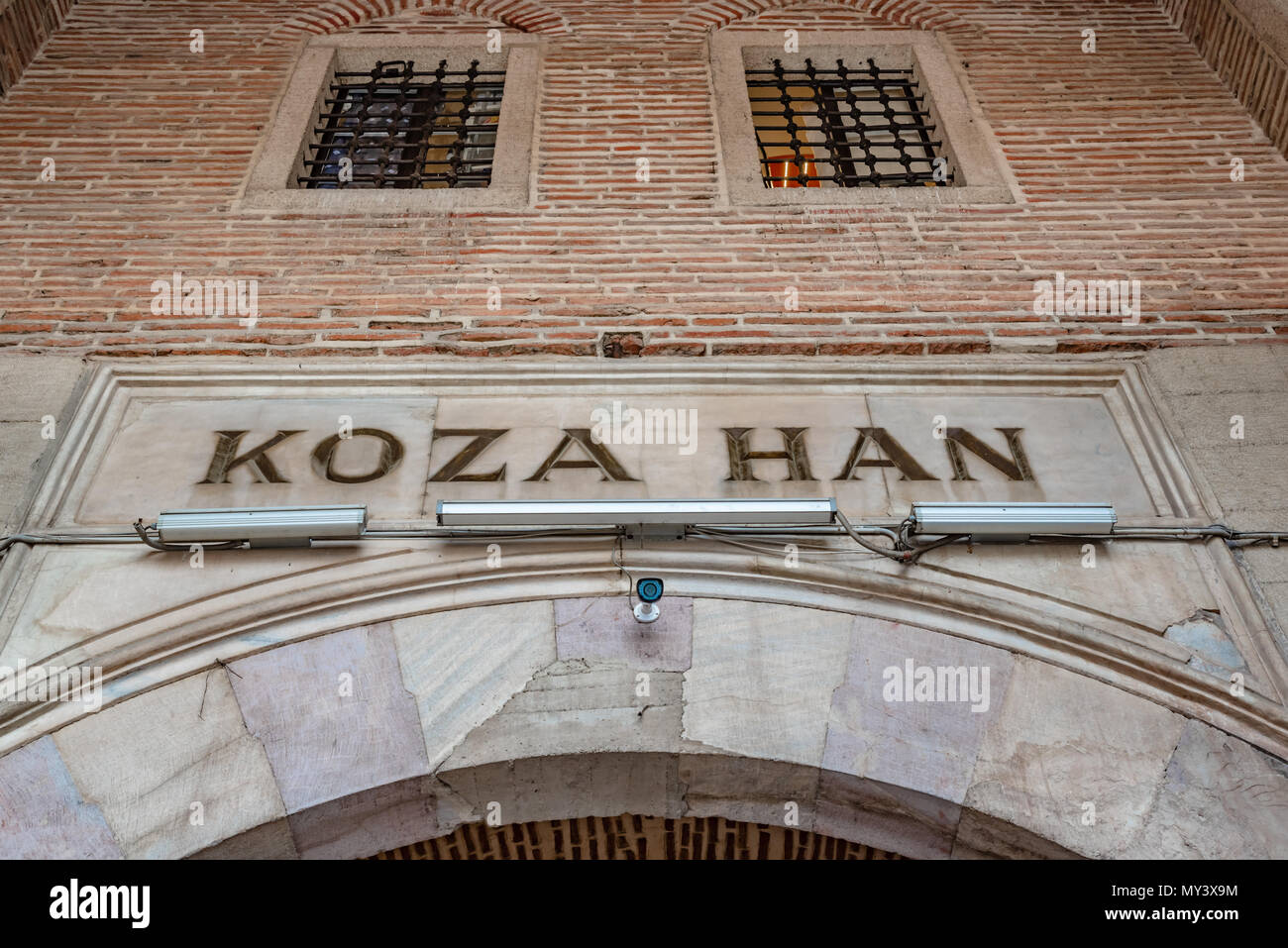 Gate,Entrance of historical Koza Han(Silk Bazaar) in Bursa,Turkey Stock ...