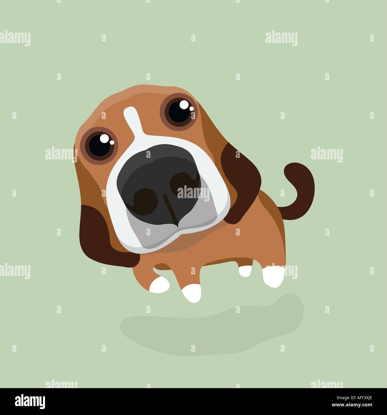 Cartoon happy beagle dog Stock Vector Image & Art - Alamy