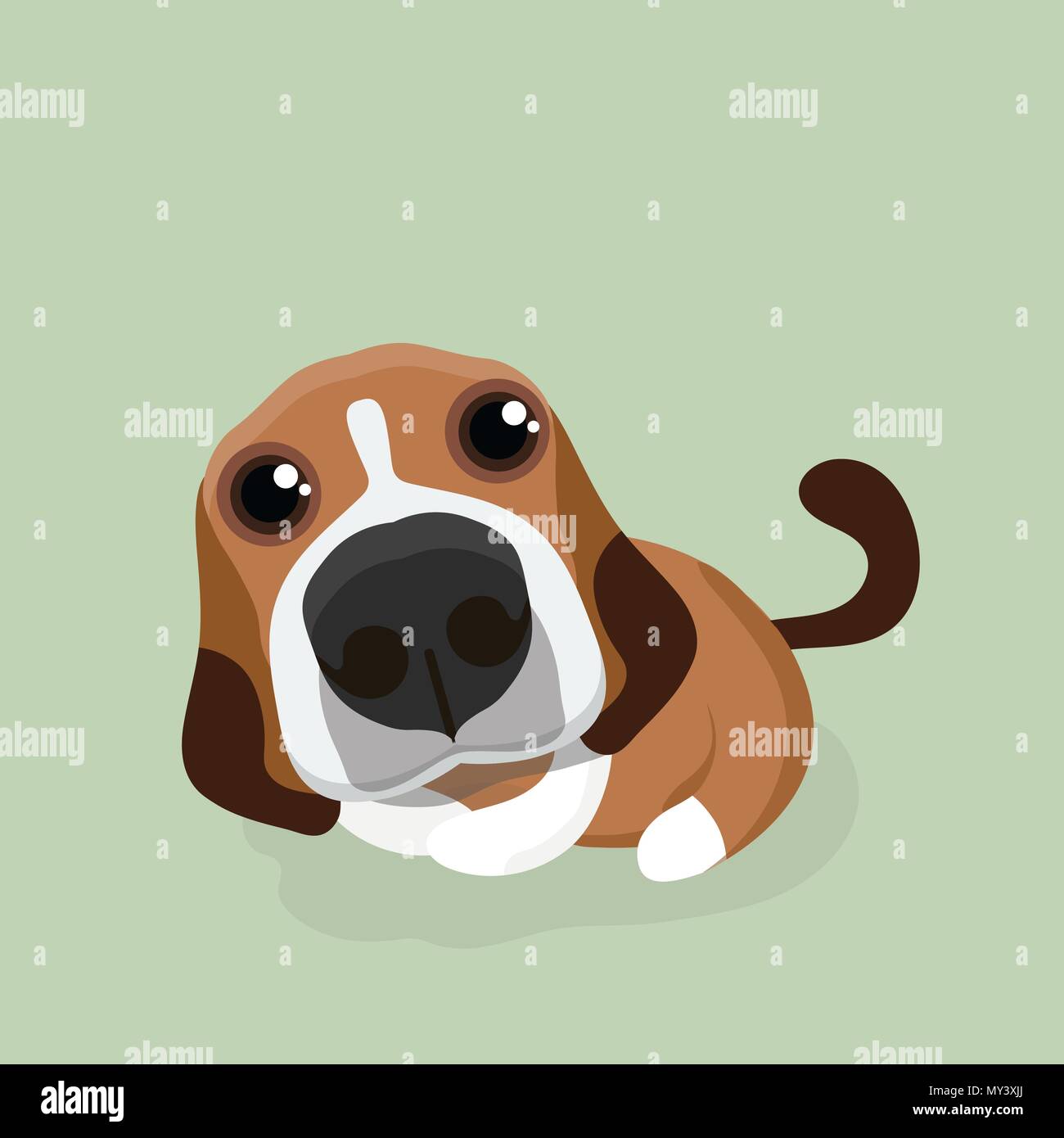 Cartoon happy beagle dog Stock Vector Image & Art - Alamy