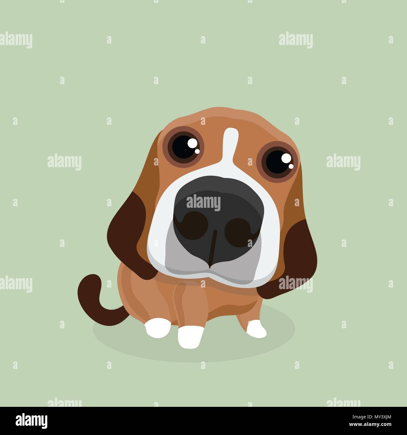 Cartoon happy beagle dog Stock Vector Image & Art - Alamy
