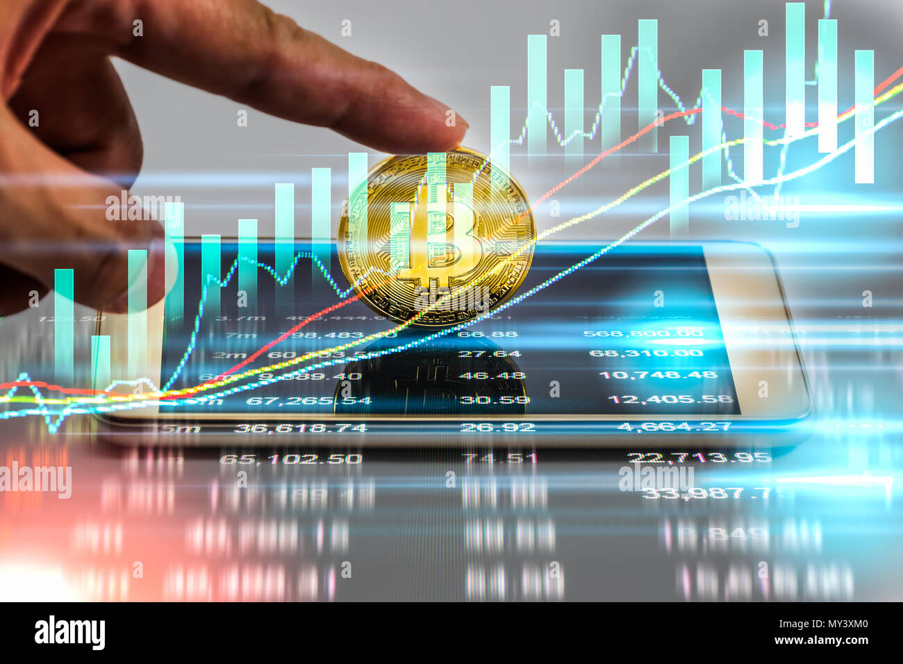 Modern way of exchange. Bitcoin is convenient payment in global economy ...