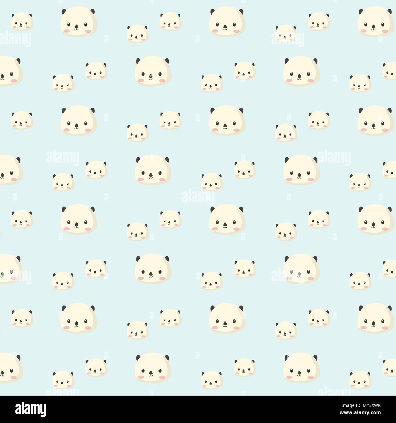Panda pattern on light blue background Stock Vector Image & Art - Alamy