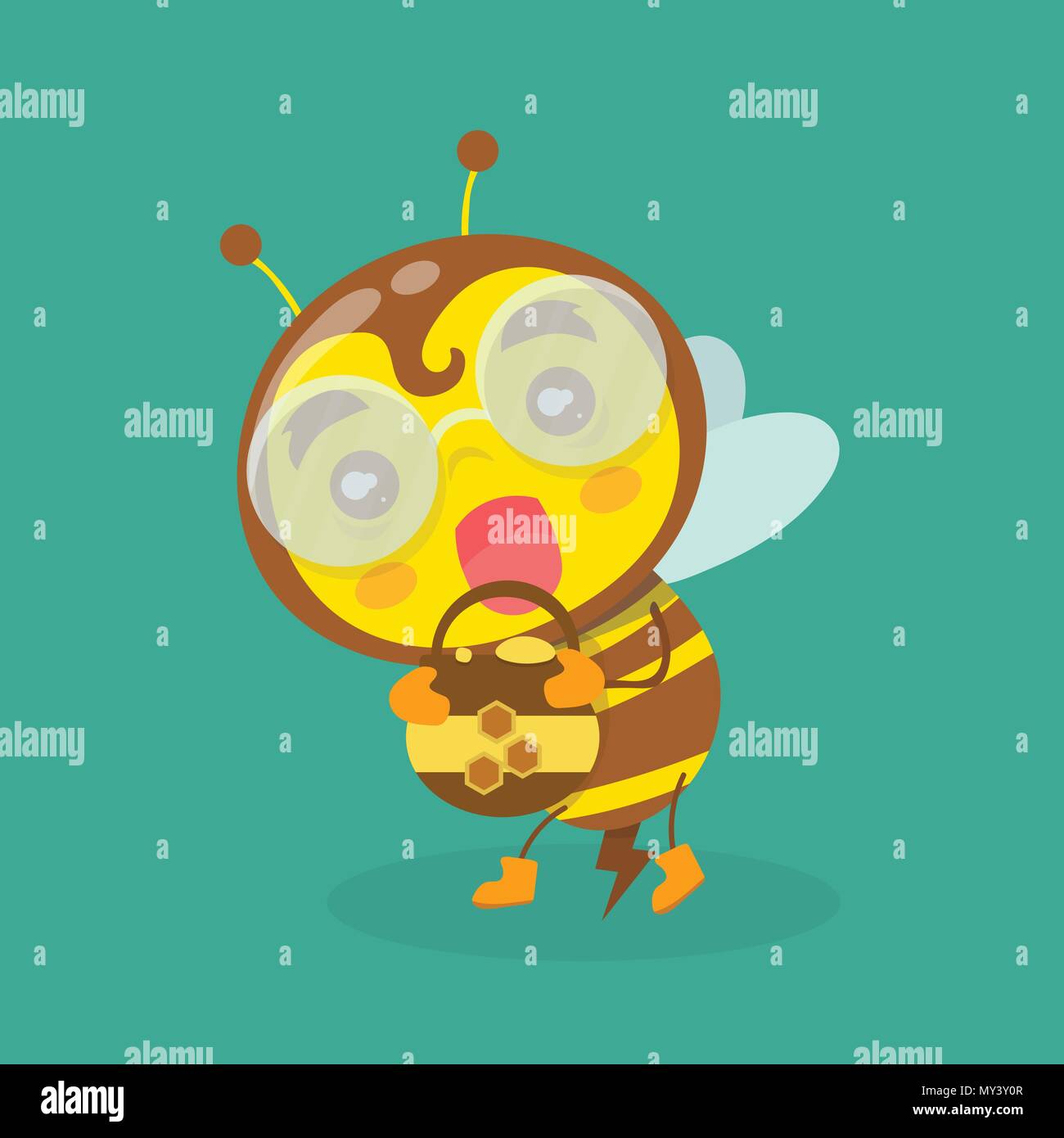 Cute bee cartoon vector isolated Stock Vector Image & Art - Alamy