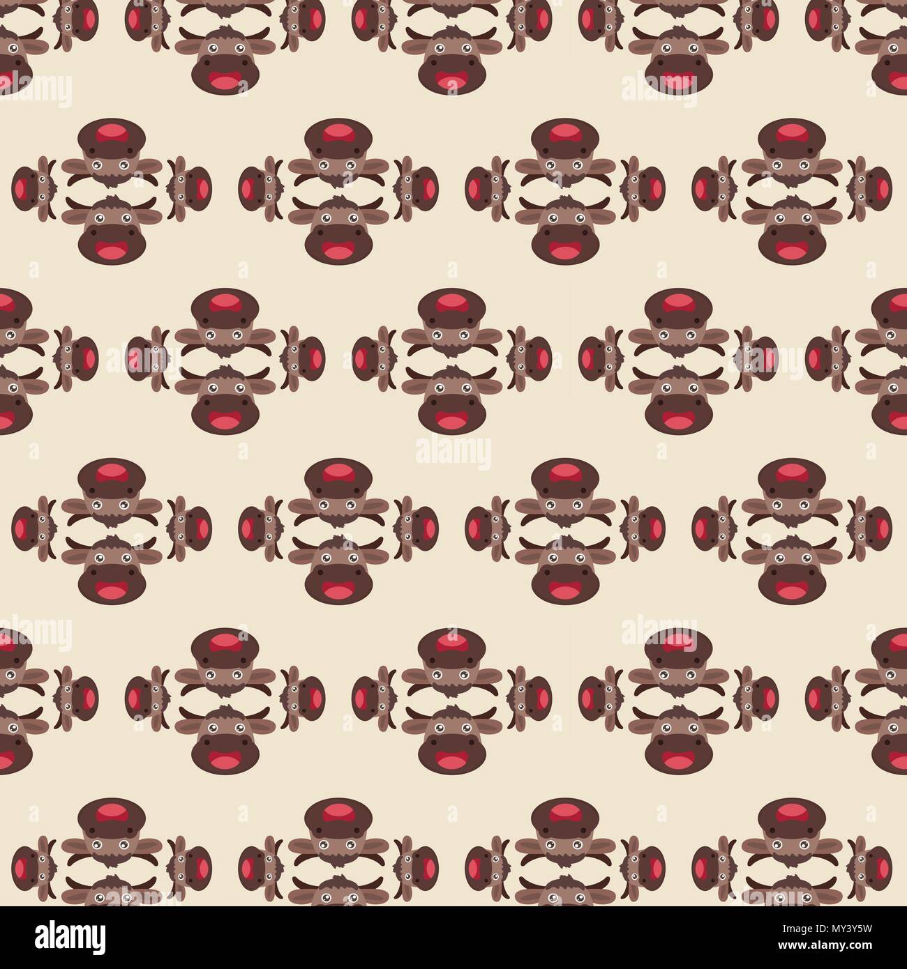 Skull cow pattern head Stock Vector Images - Alamy