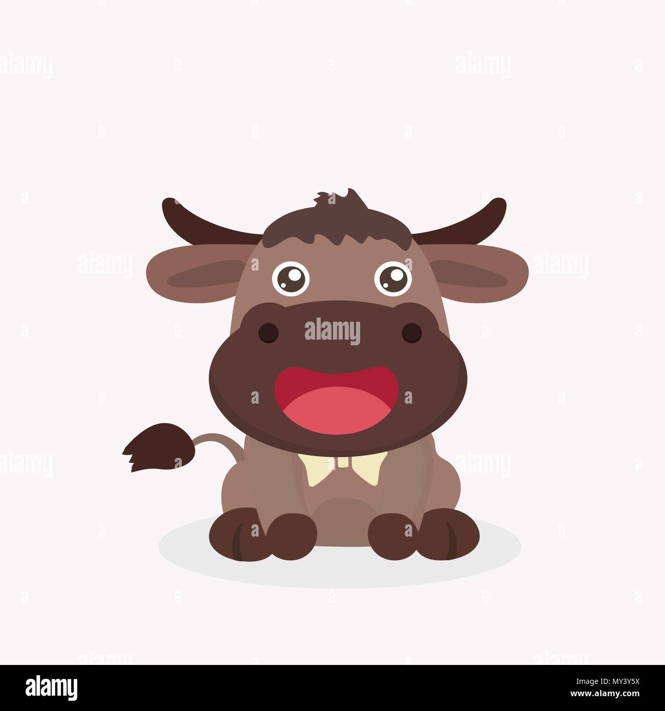 Cute buffalo cartoon Stock Vector Image & Art - Alamy