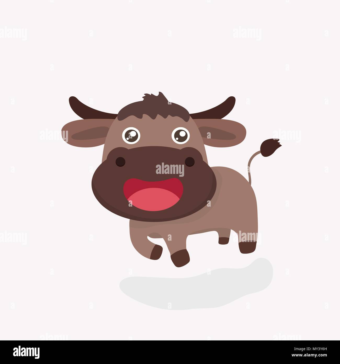 Cute buffalo cartoon Stock Vector Image & Art - Alamy