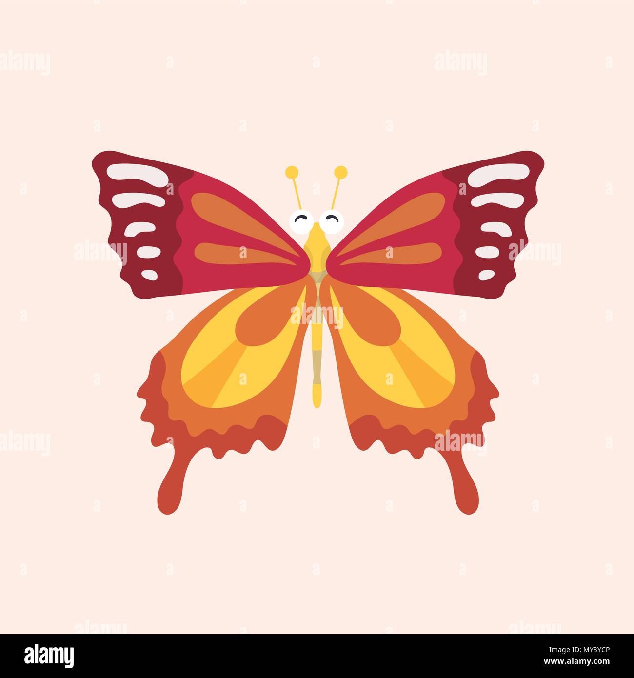 Cartoon Butterfly Character Stock Vector Image & Art - Alamy