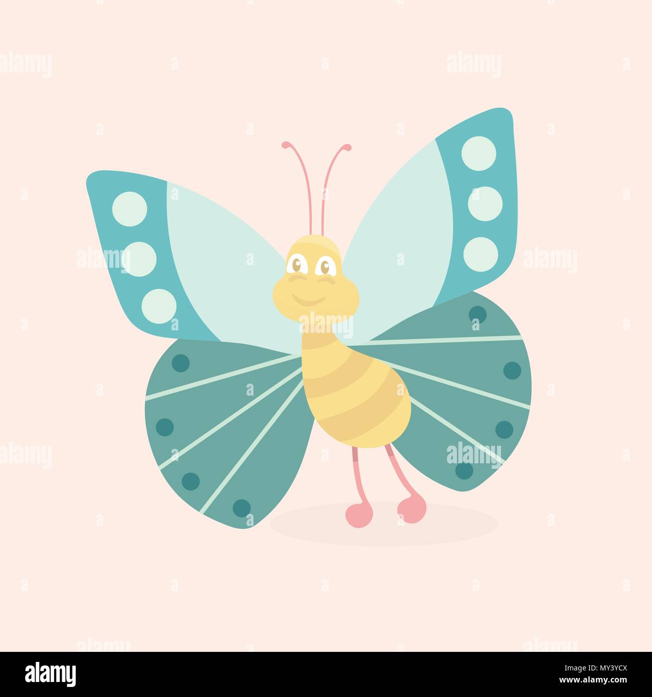 Cartoon Butterfly Character Stock Vector Image & Art - Alamy