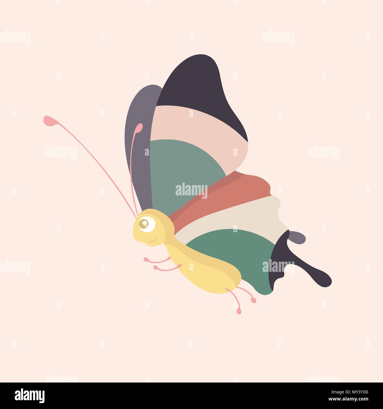 Cartoon Butterfly Character Stock Vector Image & Art - Alamy