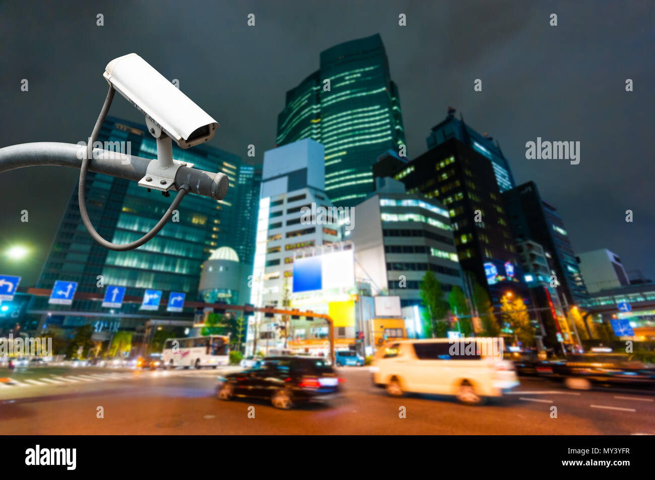 Cctv camera building night hi-res stock photography and images - Alamy