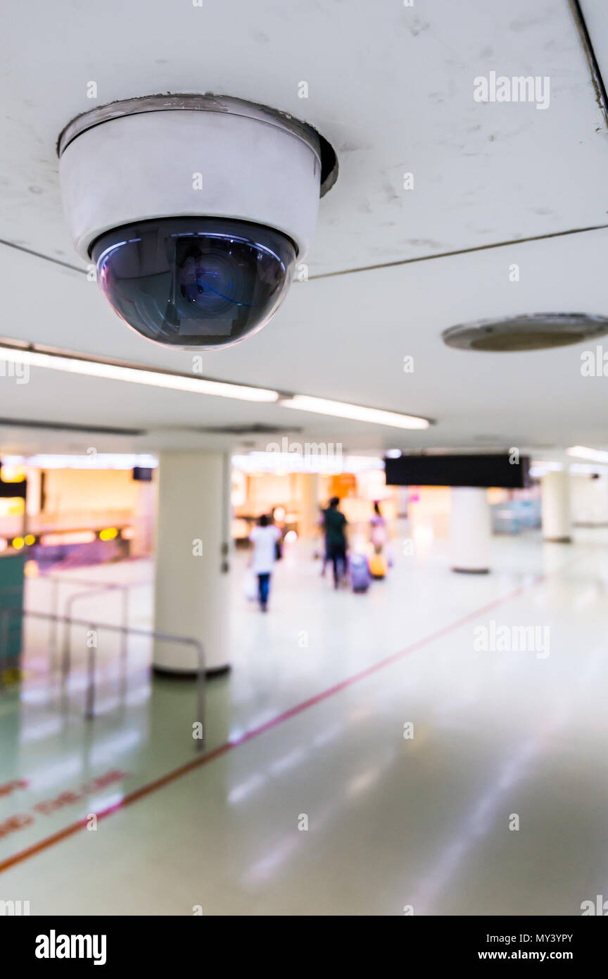 CCTV or surveillance dome type operating Stock Photo - Alamy
