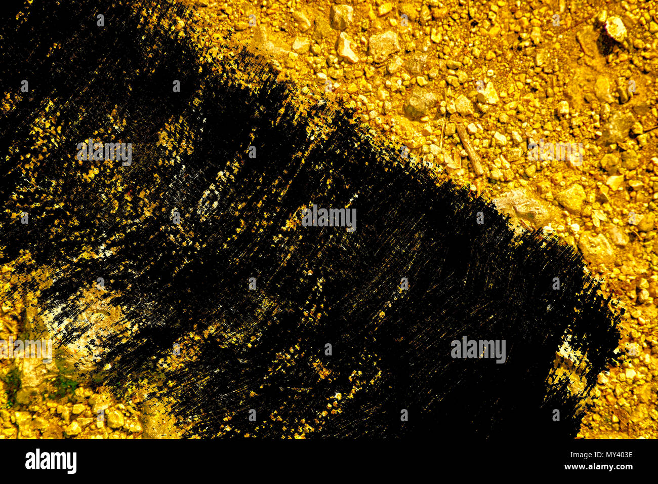 Grunge Ultra yellow Ground like on Mars, land texture, sand surface ...