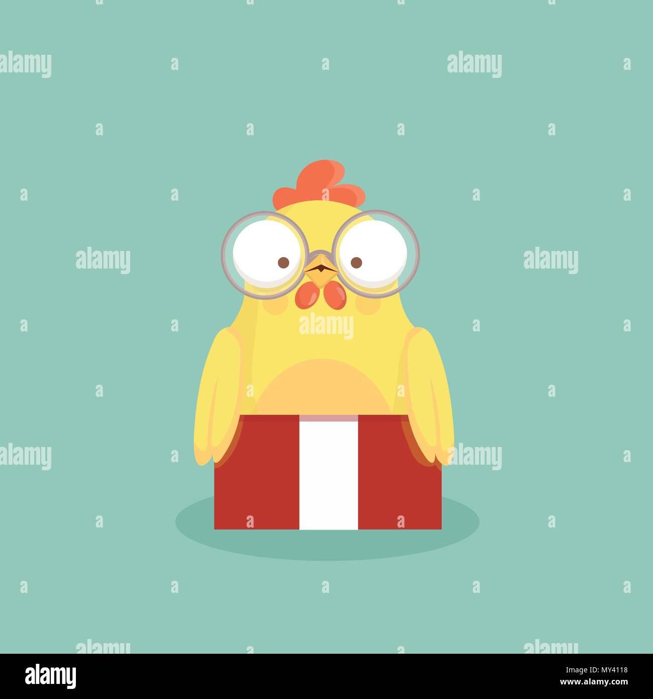 Cute cartoon chicken vector Stock Vector Image & Art - Alamy