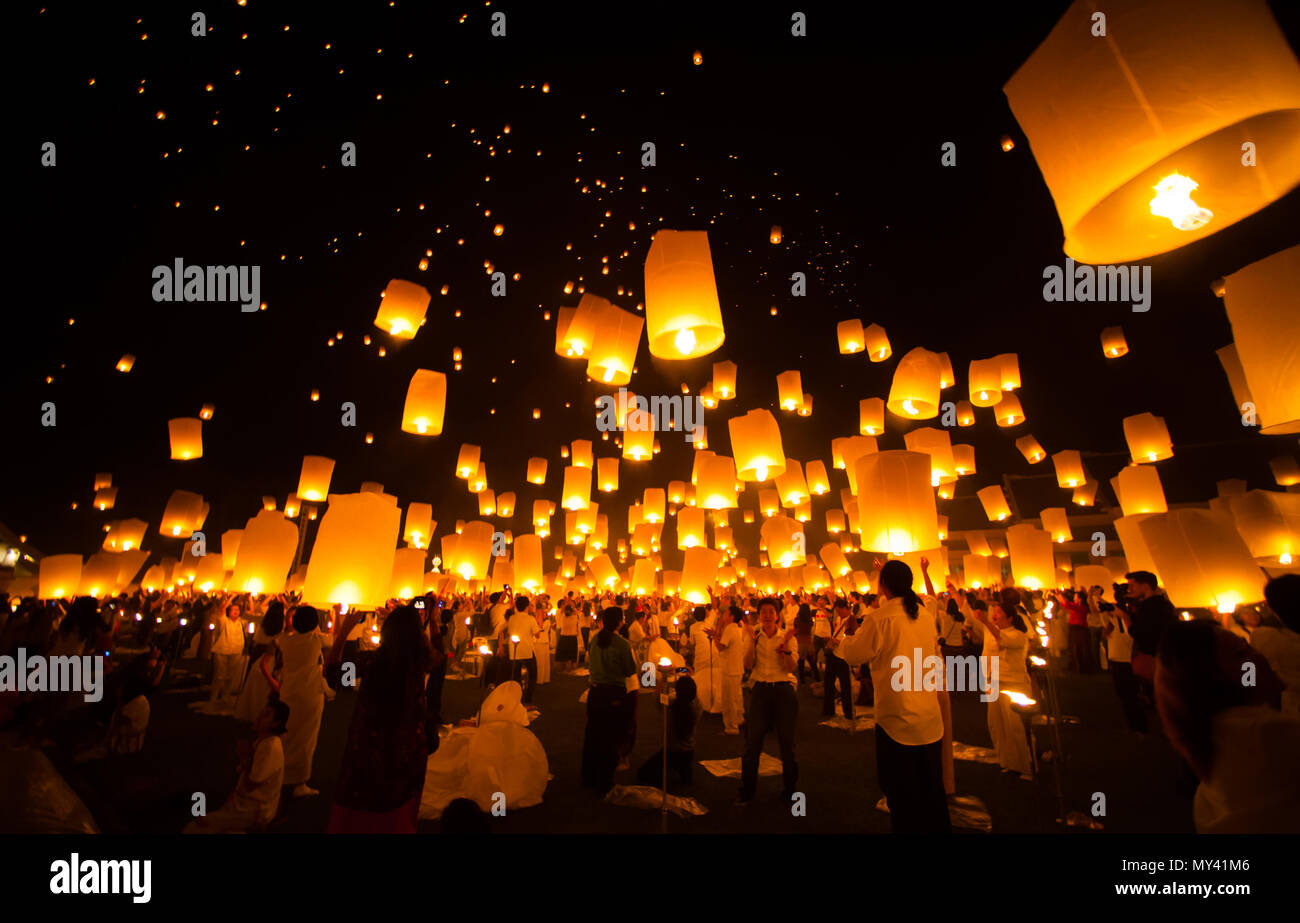 Japanese Lanterns In The Sky