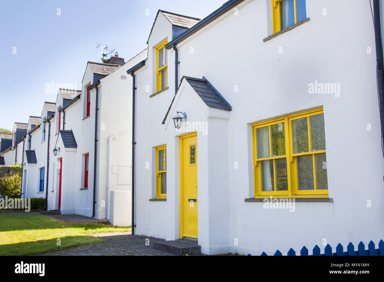 Colorful houses in Cashel, Ireland Stock Photo - Alamy