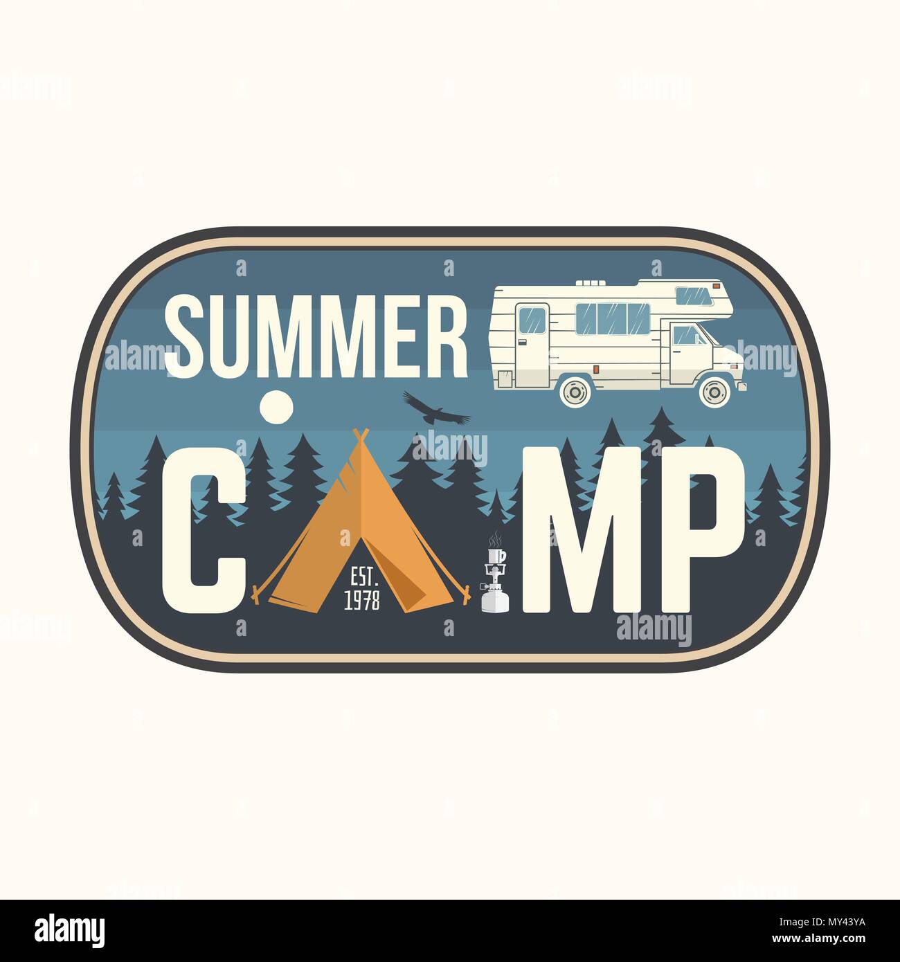 summer camp vector design