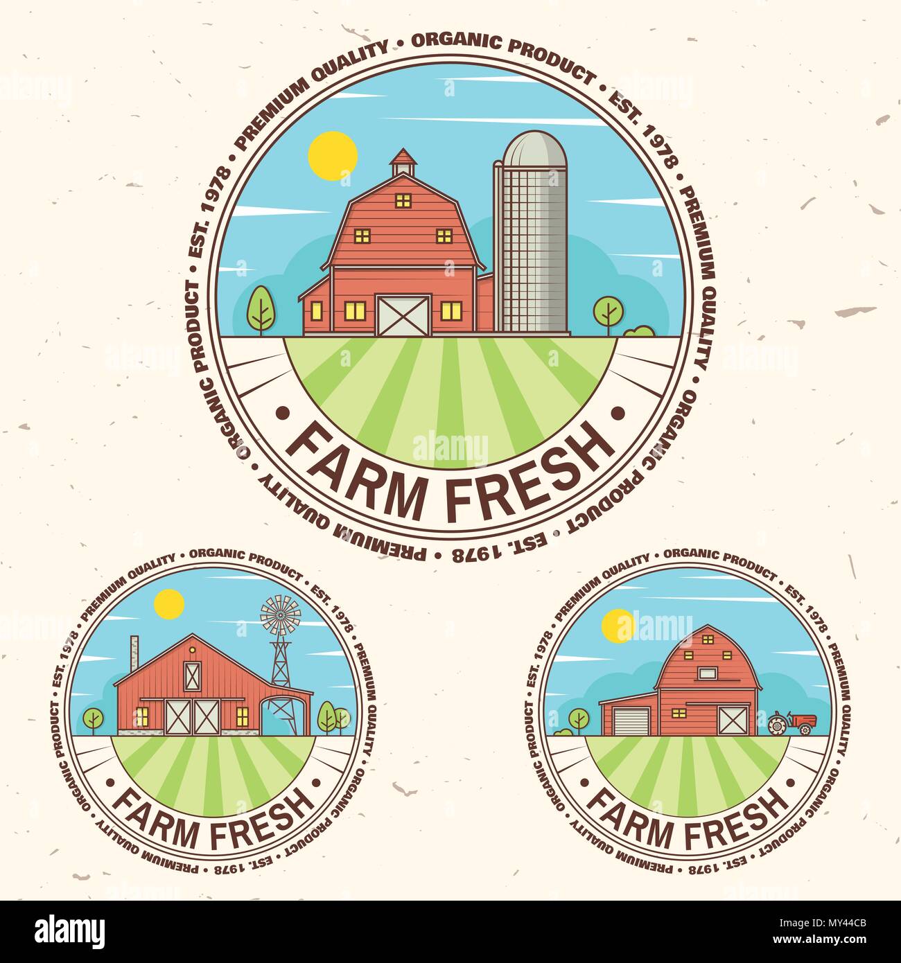 Tractor emblem Stock Vector Images - Alamy