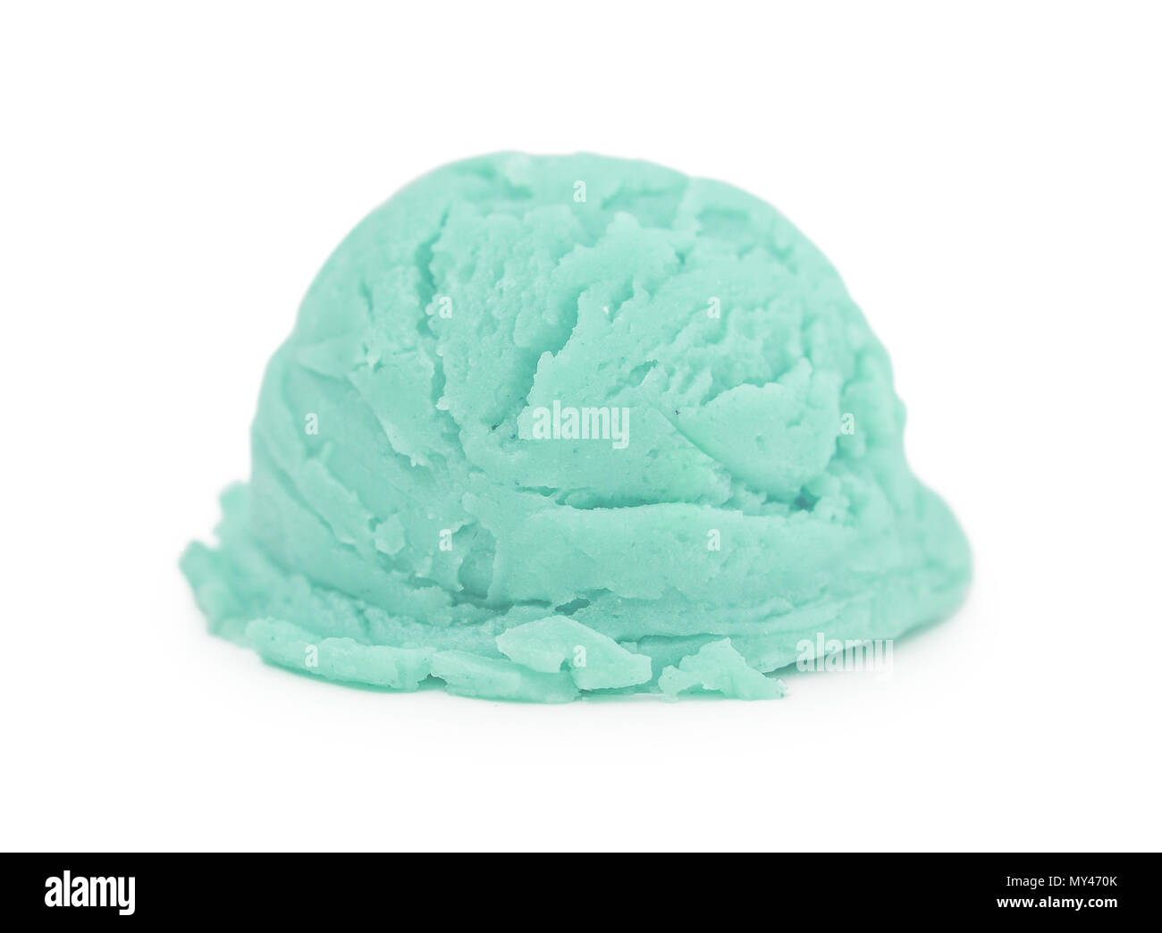 Scoop of blue ice cream isolated on white background Stock Photo - Alamy