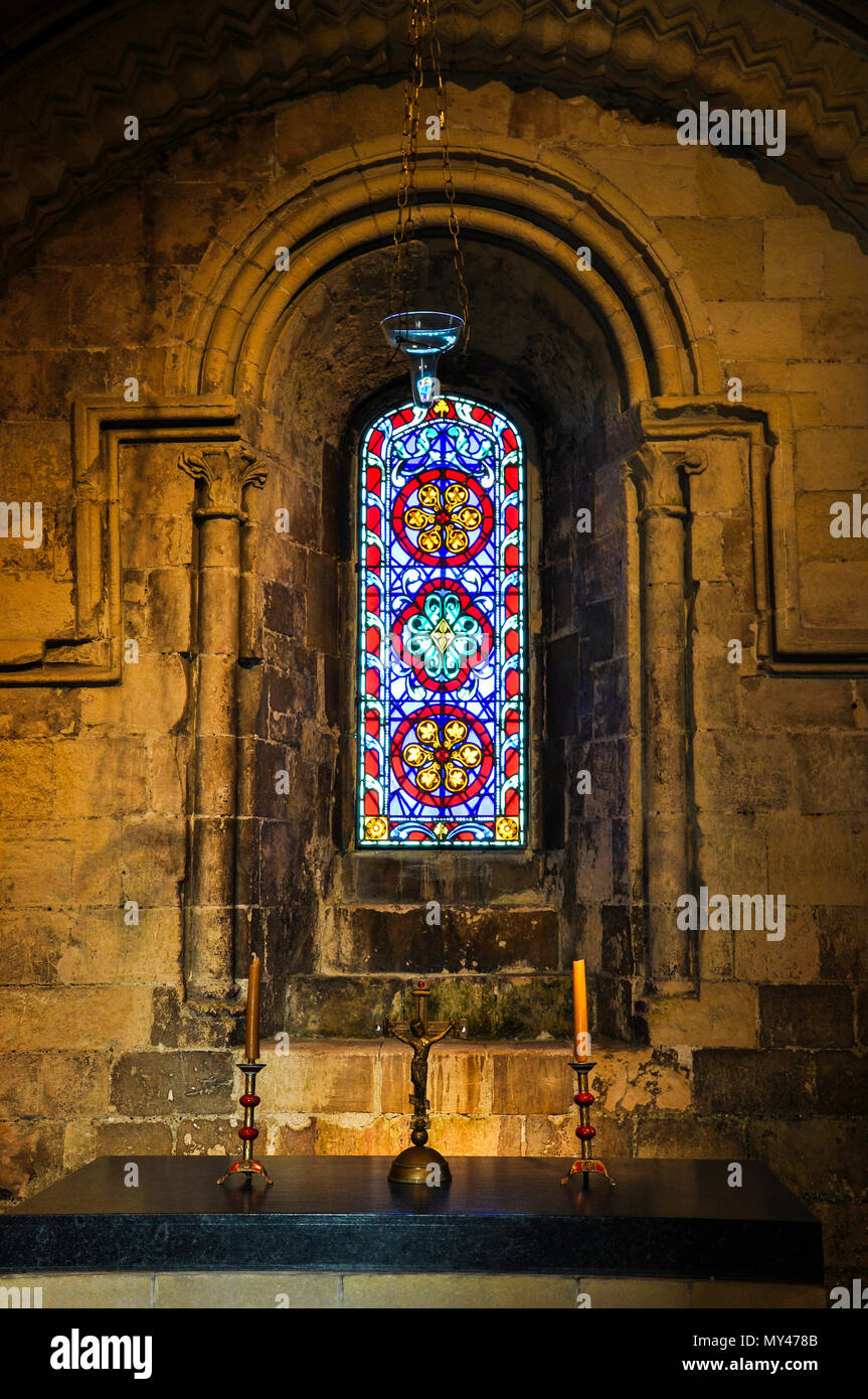 Window in Kings Throne Room, Dover Castle, Castle Hill, Dover, Kent, UK ...