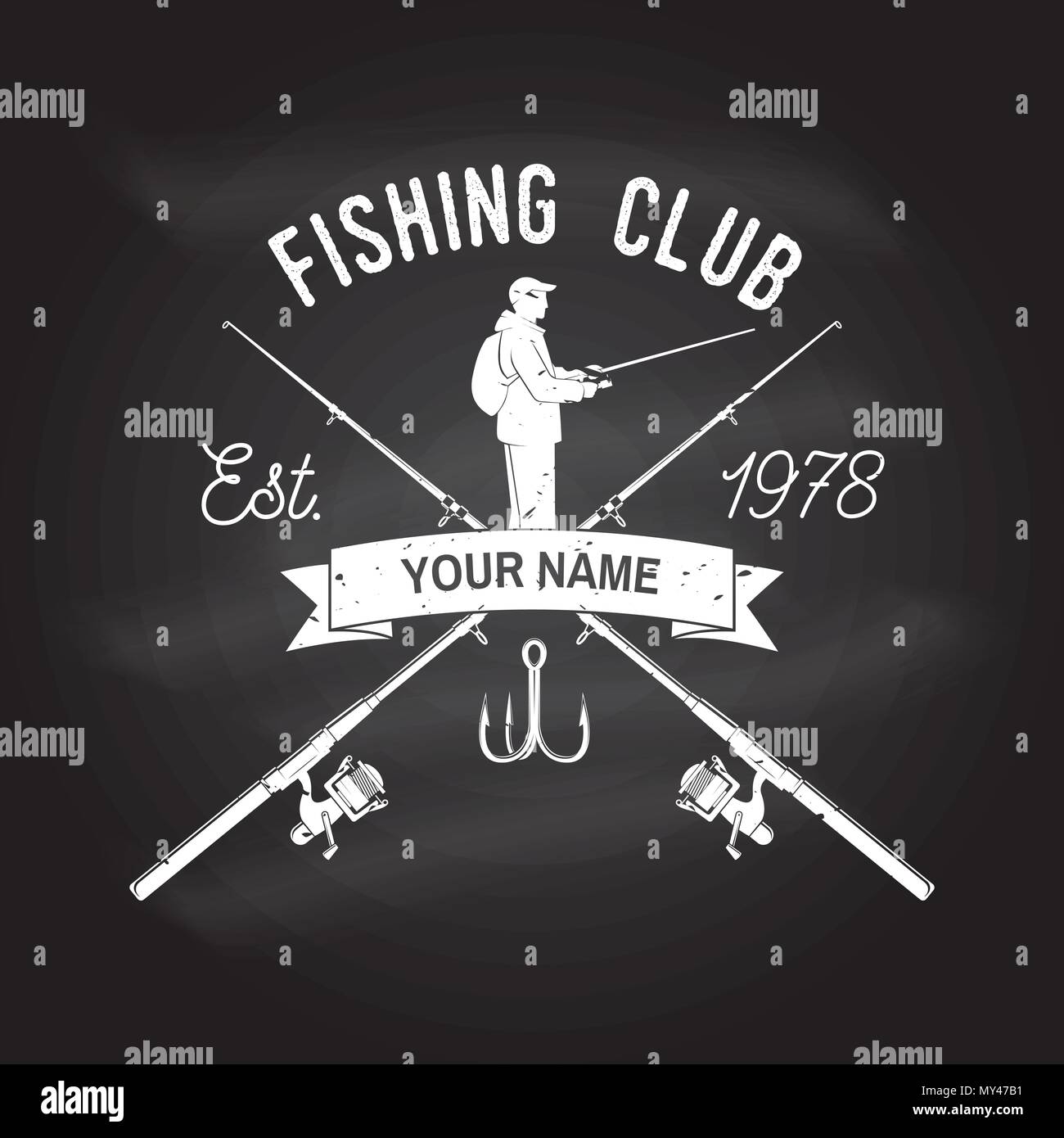 Fishing club logo hi-res stock photography and images - Alamy