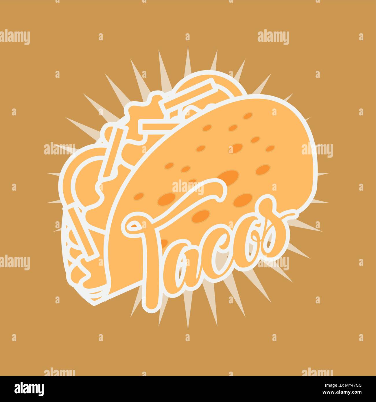Chicken tacos wrap Stock Vector Images - Alamy