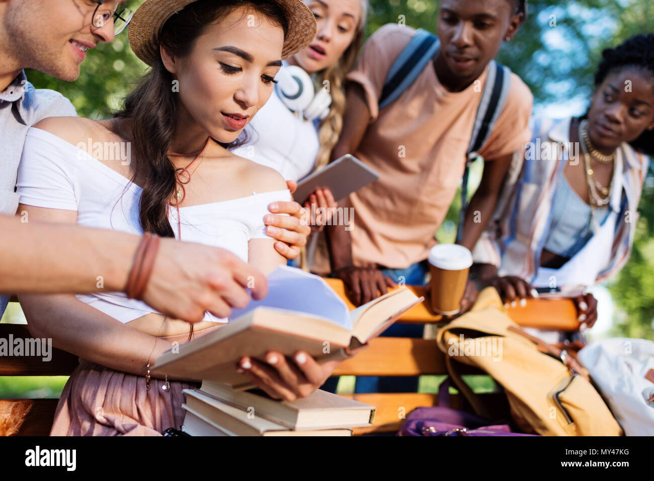 Reading books together hi-res stock photography and images - Alamy