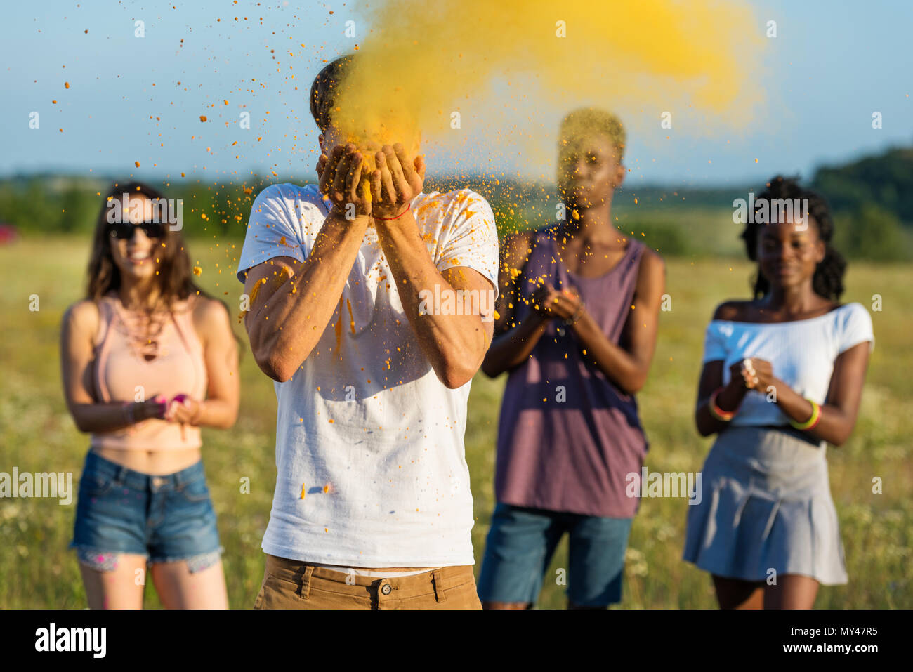 Blowing powder hi-res stock photography and images - Alamy