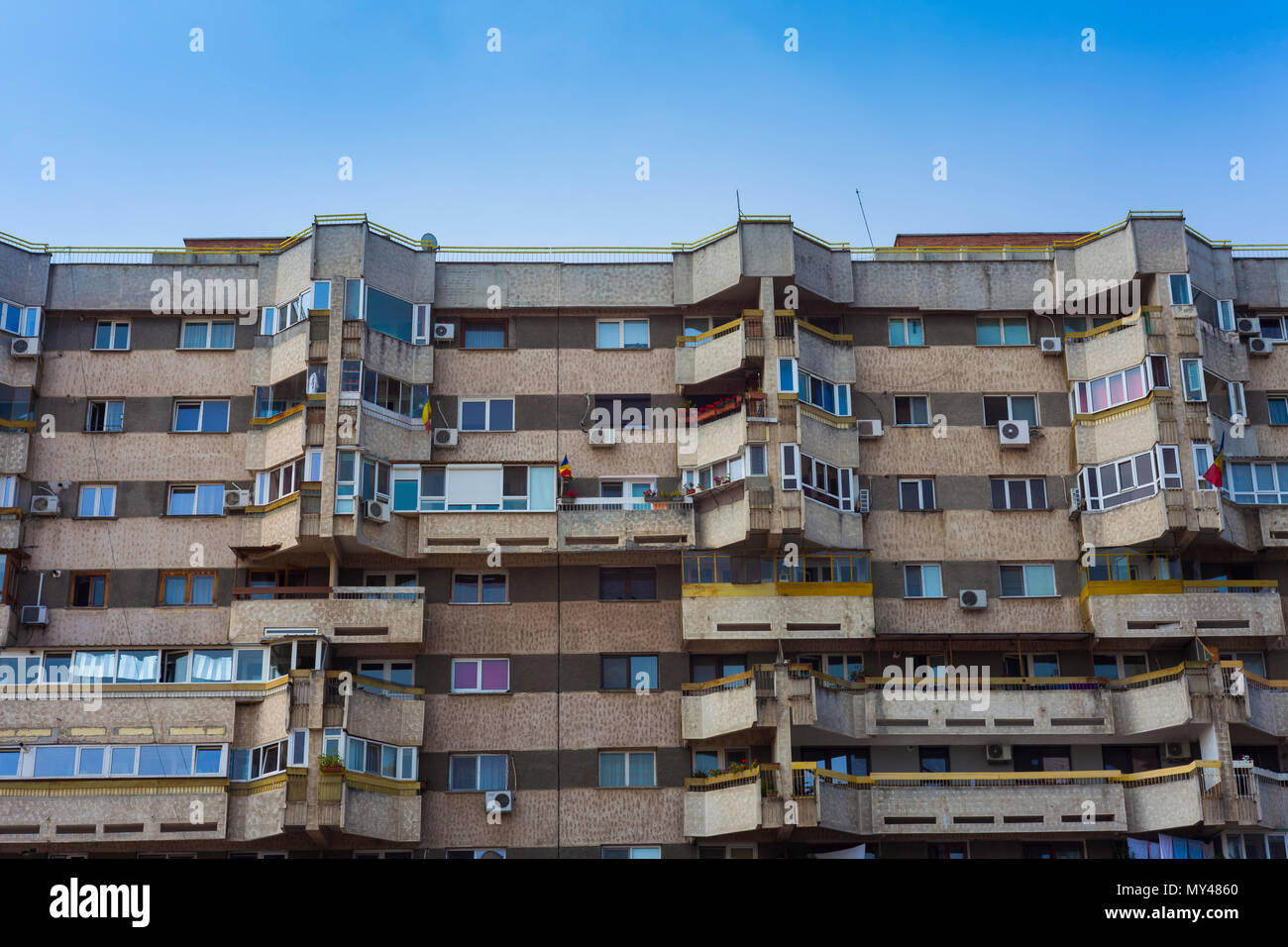 old style apartments in Romania Stock Photo - Alamy
