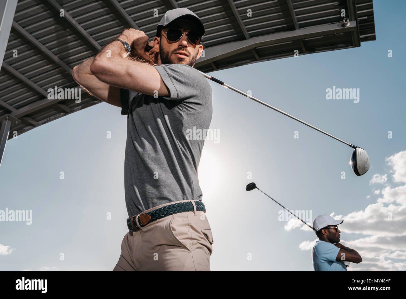 European people play golf hi-res stock photography and images - Alamy