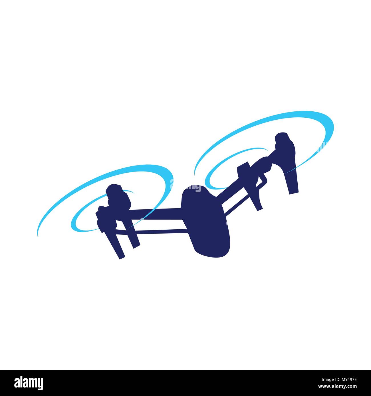 Drone Attack Blue Vector Symbol Graphic Logo Design Stock Vector Image ...