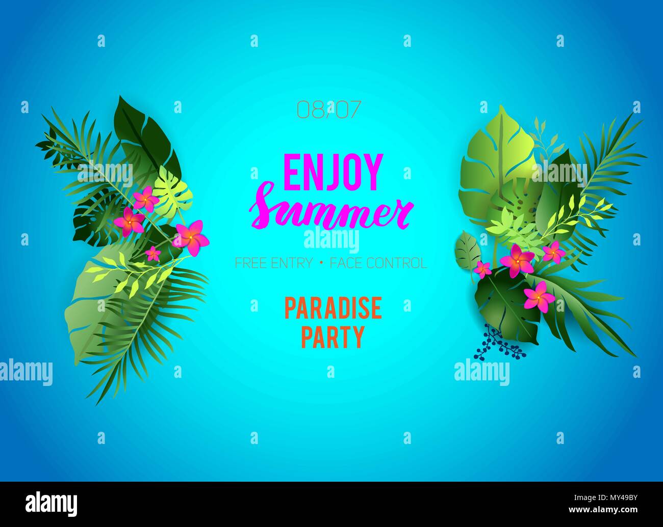 Enjoy summer vector banner Stock Vector Images - Alamy