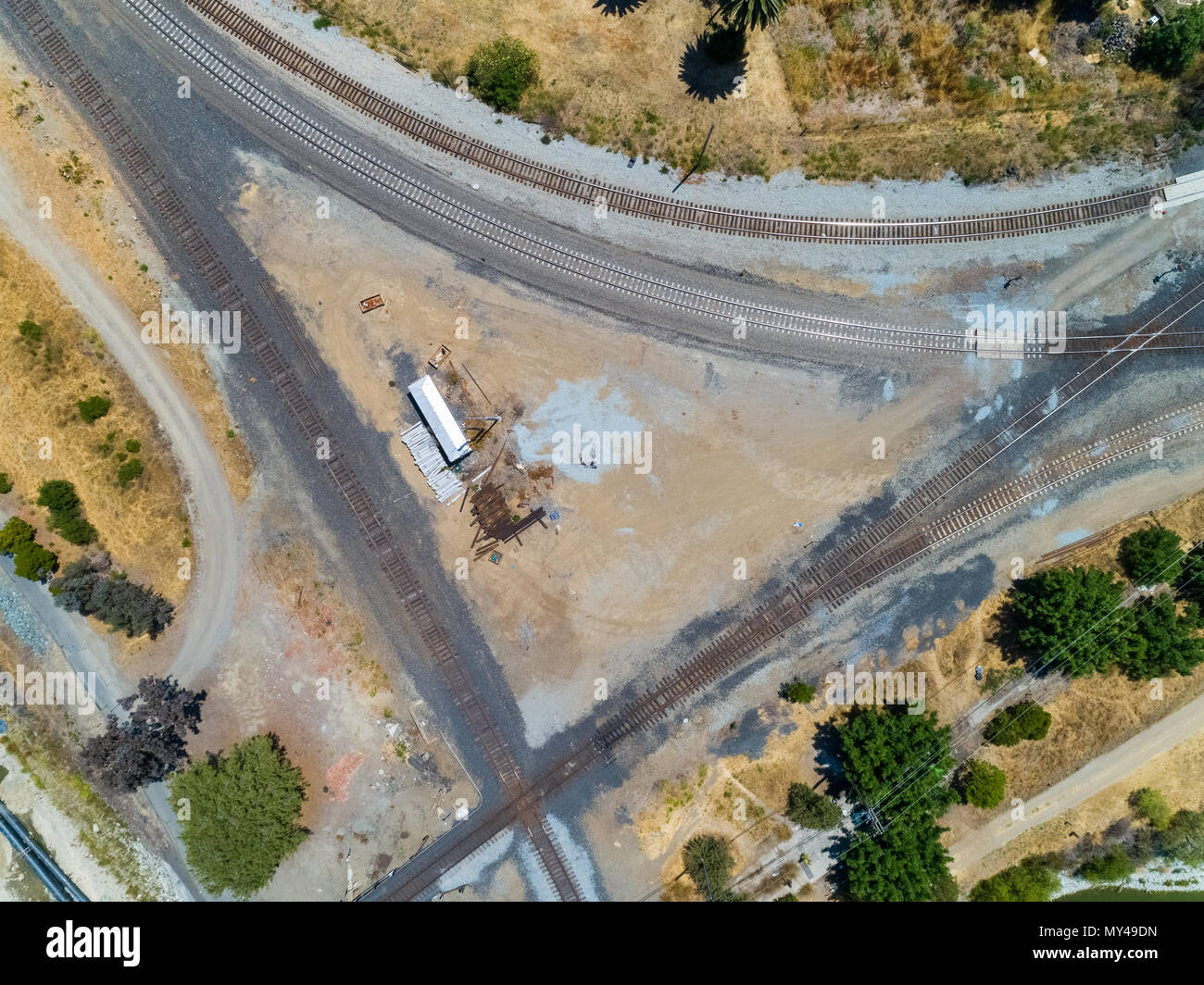 An abandoned rail yard, along with the surrounding lakes and rivers ...