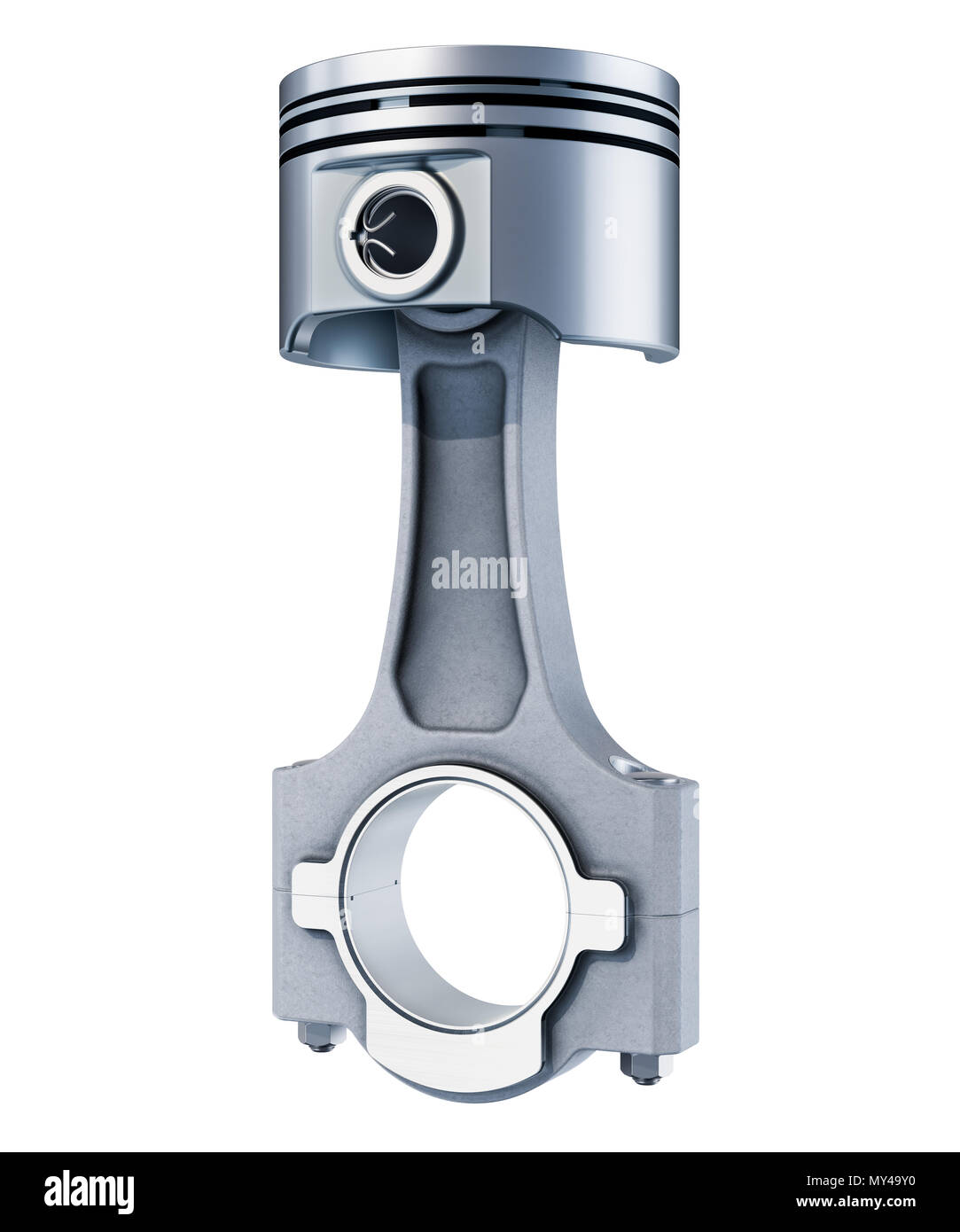 One engine piston, 3D rendering isolated on white background Stock ...