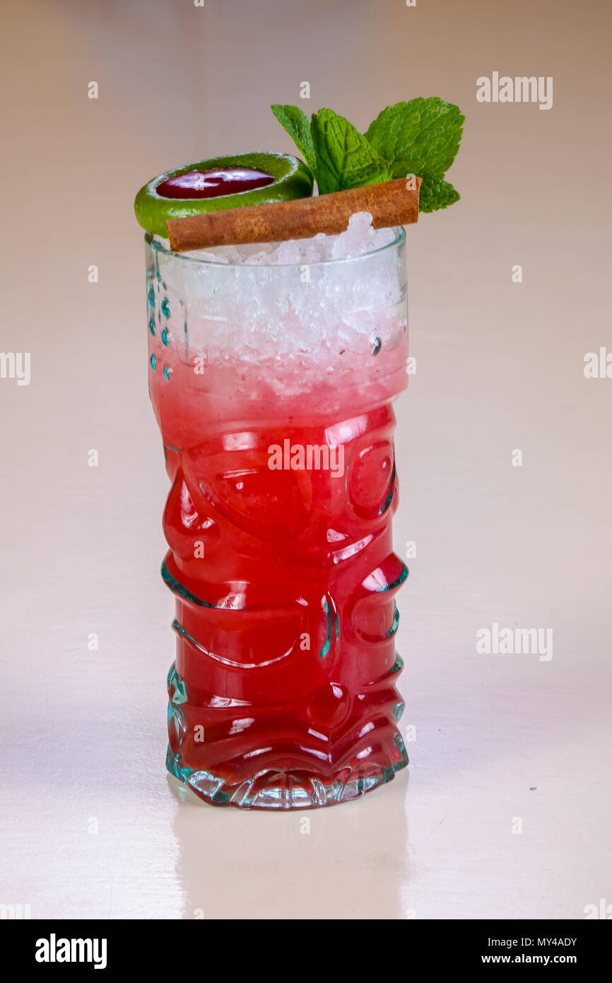 Sweet and cold strawberry cocktail Stock Photo - Alamy
