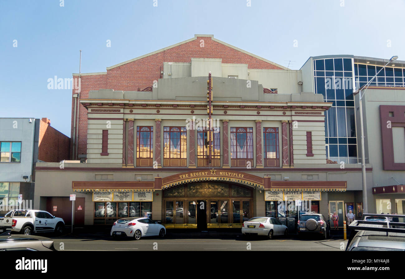 The Regent Multiplex cinema building in the city of Ballarat, Victoria ...