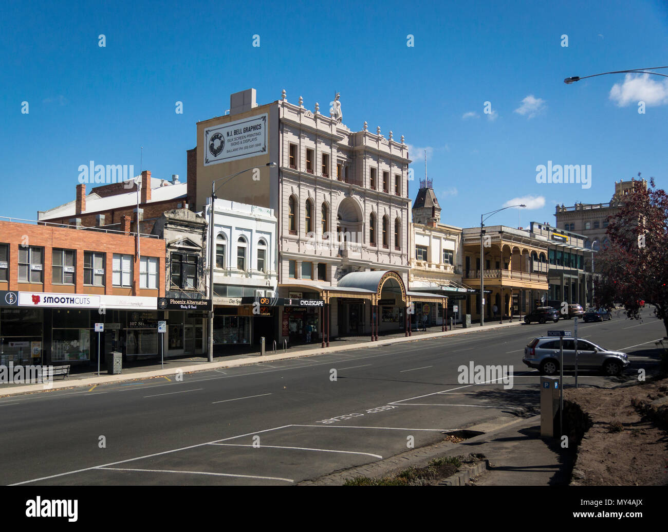 View of Sturt Street in the city of Ballarat, Victoria, Australia Stock ...
