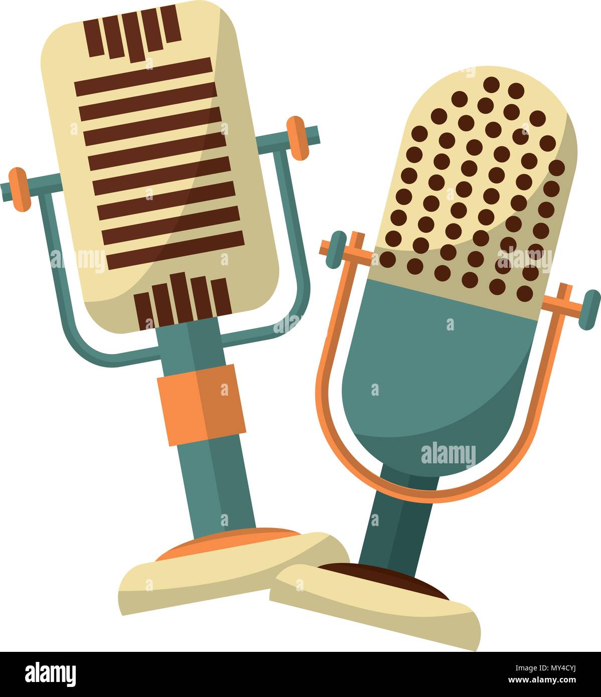Vintage concert microphones Stock Vector Images - Alamy
