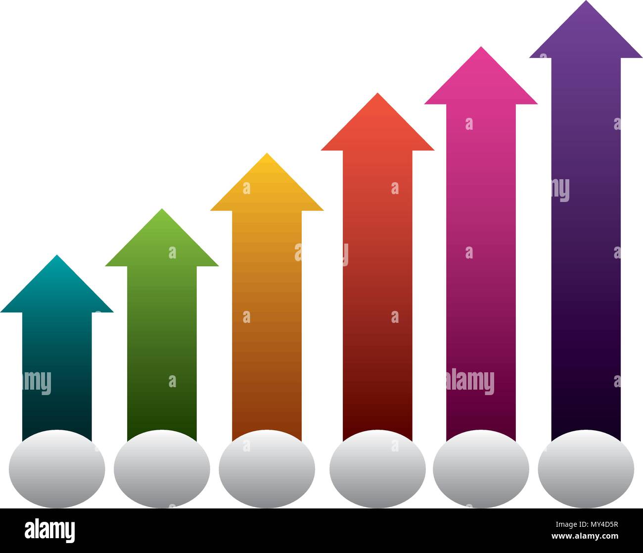 arrows growth isolated icons vector illustration design Stock Vector ...